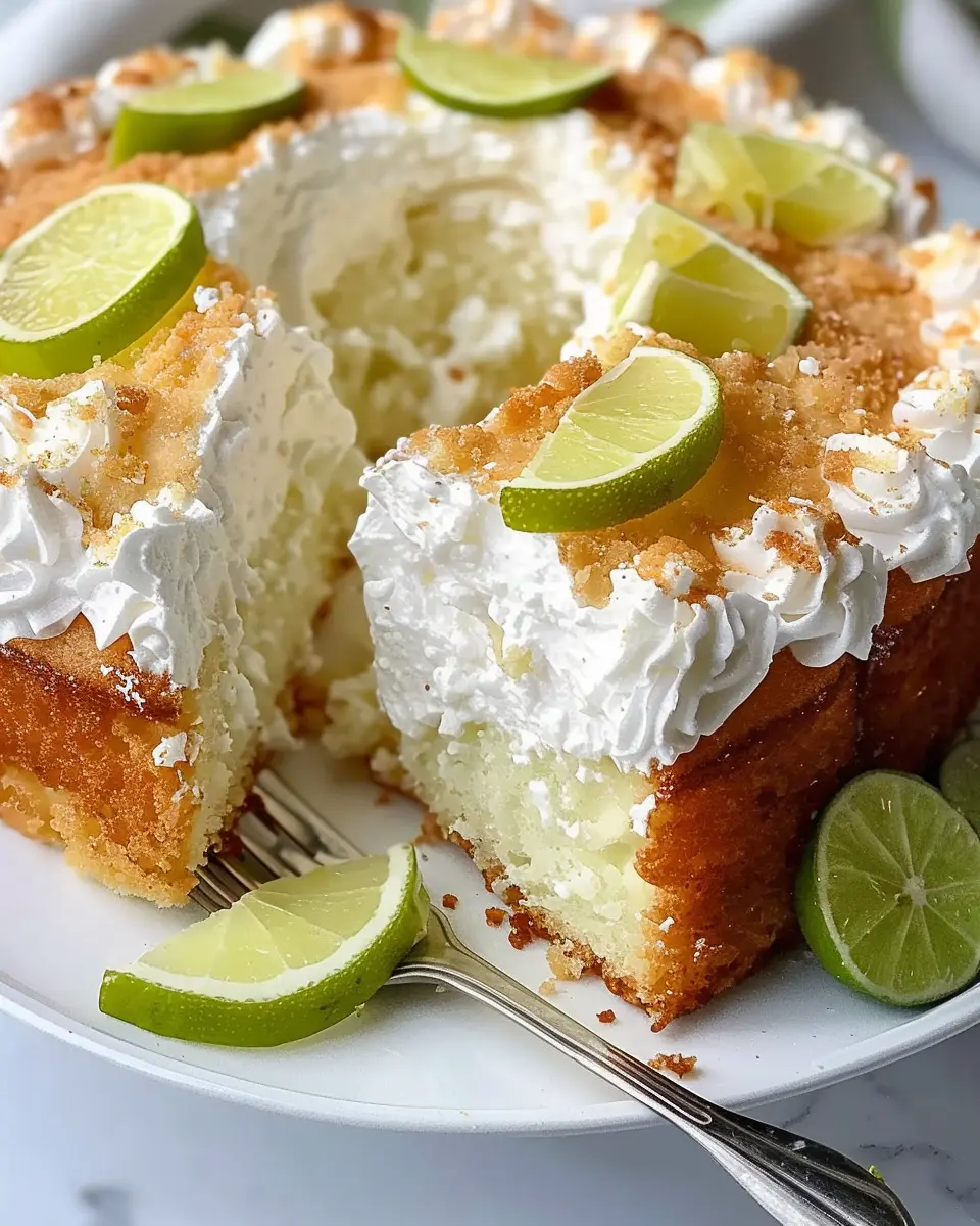 best key lime angel food cake