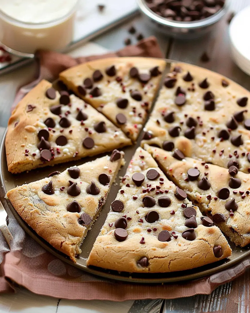 Chocolate Chip Cookie Pizza