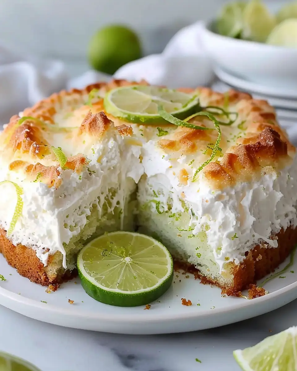 best key lime angel food cake