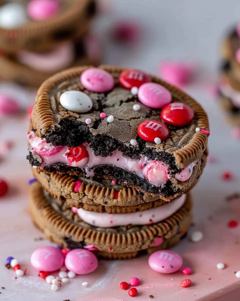 The Best Valentine’s Day Oreo m&m’s Cookies
