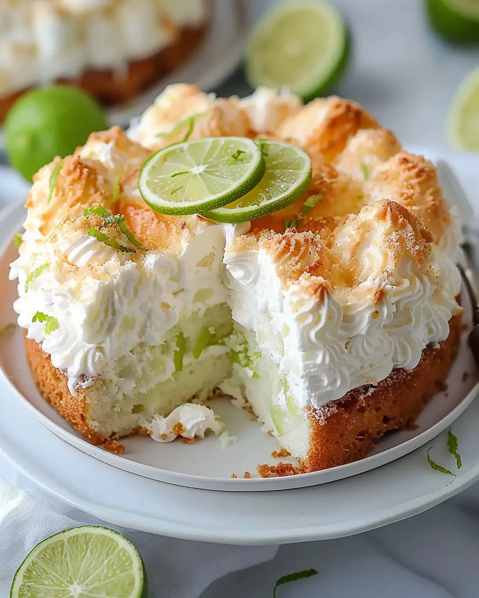 best key lime angel food cake